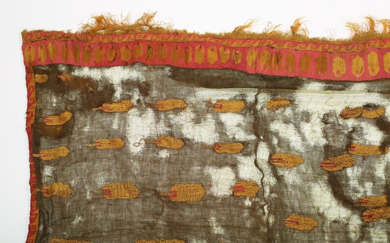 Pre-columbian Peru Central Coast Chancay Embroidered Chili Decor Turban ...