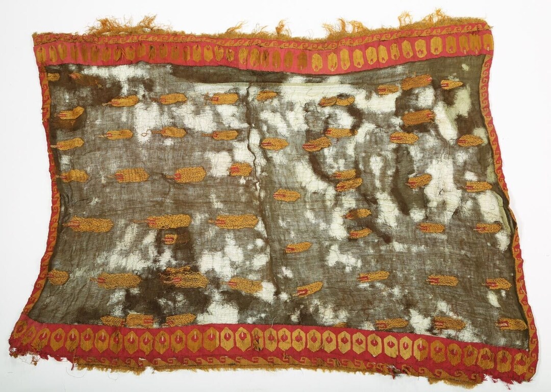 Pre-columbian Peru Central Coast Chancay Embroidered Chili Decor Turban ...