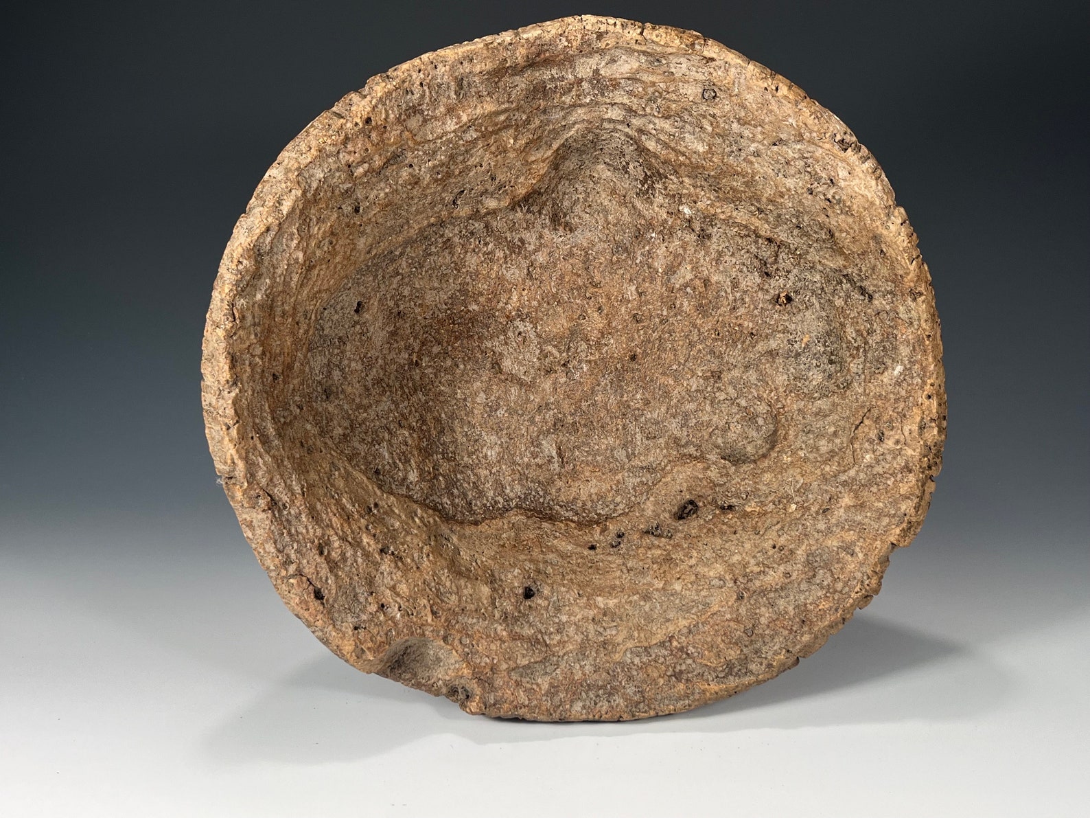 Fine Rare Unknown Peoples Pre Historic Driftwood Carved Bowl Ca. 15 ...