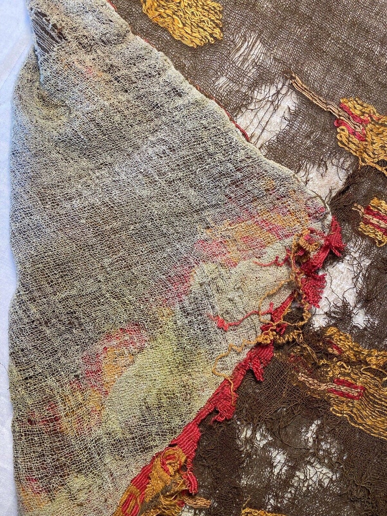 Pre-columbian Peru Central Coast Chancay Embroidered Chili Decor Turban ...