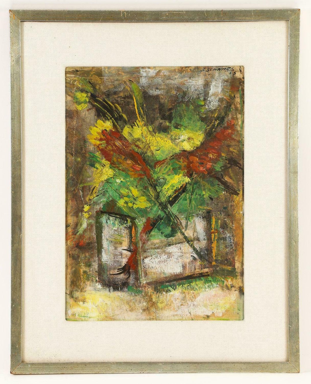 German American Still Life Watercolor Painting Signed Samson Schames ...