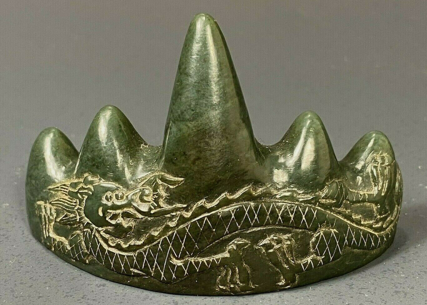 Very Fine Rare China Chinese Jade Scholars Calligraphy Set & Two Seal ...