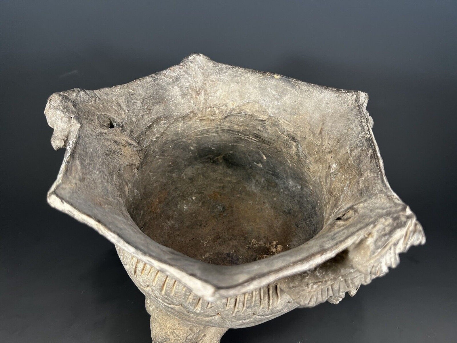 Fine Old Rare Chinese Ceramic Phoenix Tripod Censer, Ming Dynasty or ...