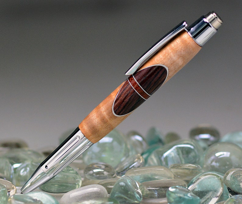 Chrome Click Pen in Curly Maple Rosewood and Paduak - Etsy
