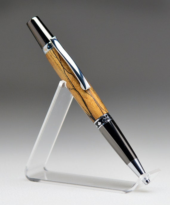 Stylo en érable spalted en chrome et gunmetal | Etsy Canada