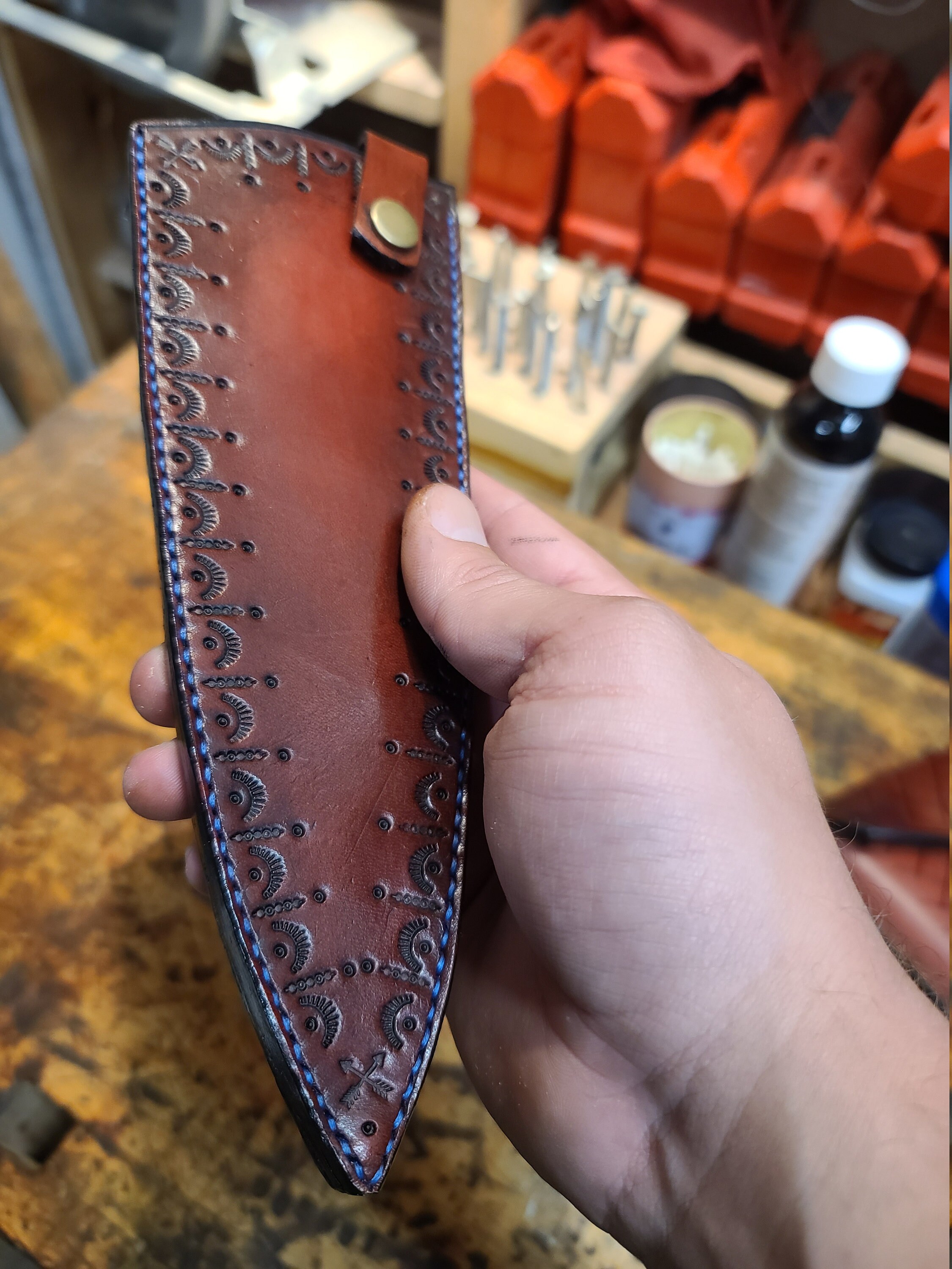 Custom Leather Kitchen Knife Sheath | Etsy