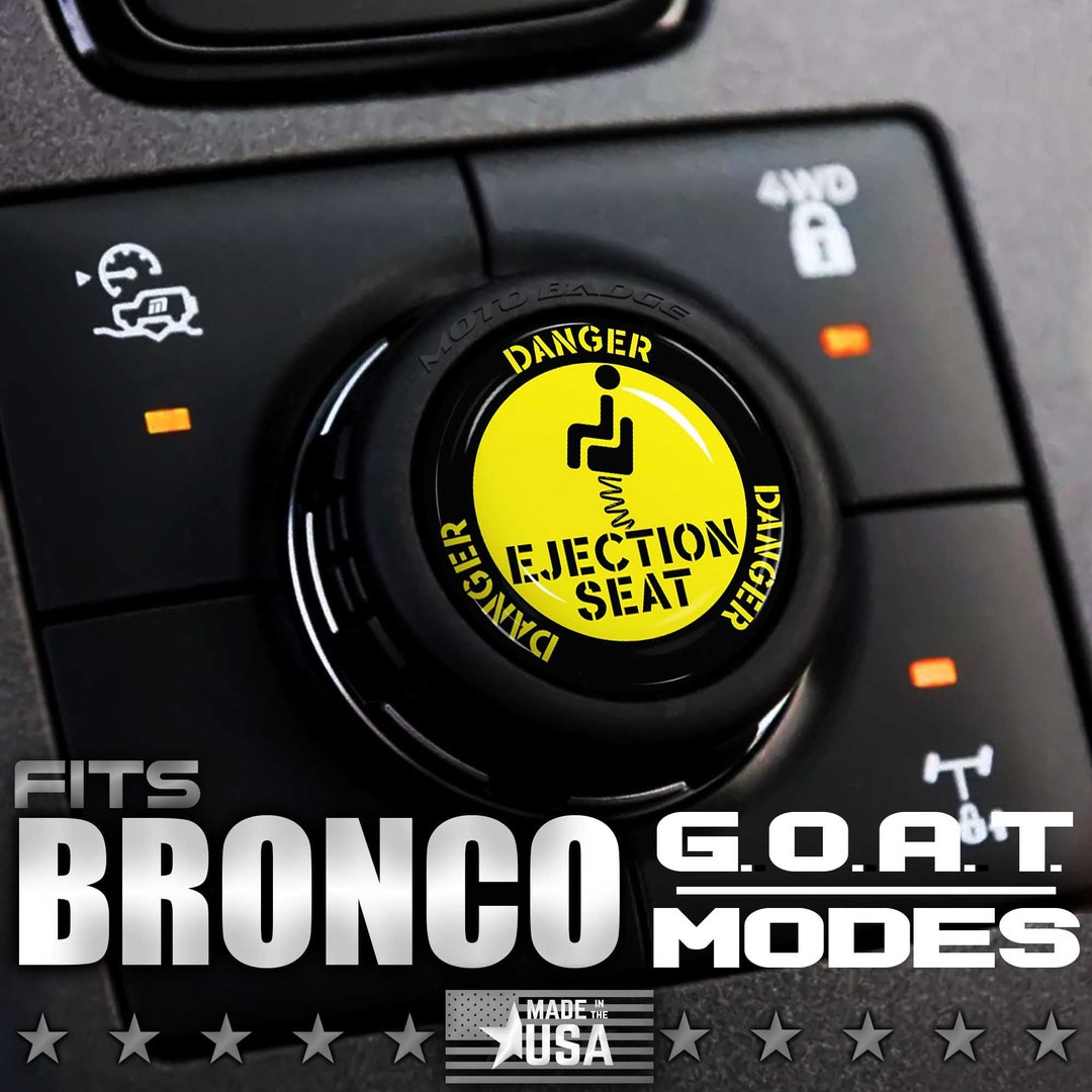 GOAT MODE Knob Cover for Ford Bronco Twist Dial Passenger Eject ...