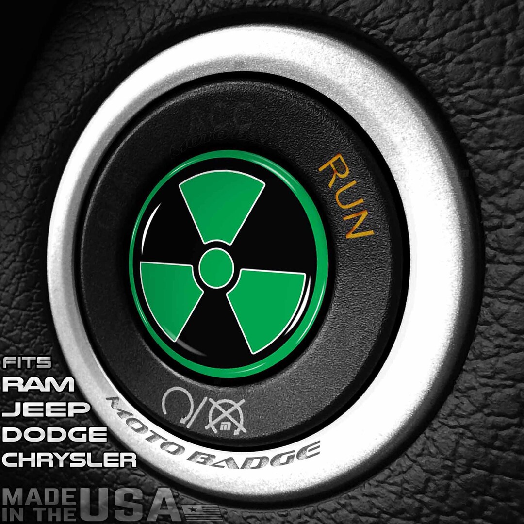Radioactive Push Button Ignition Start Stop Overlay Fits Dodge ...