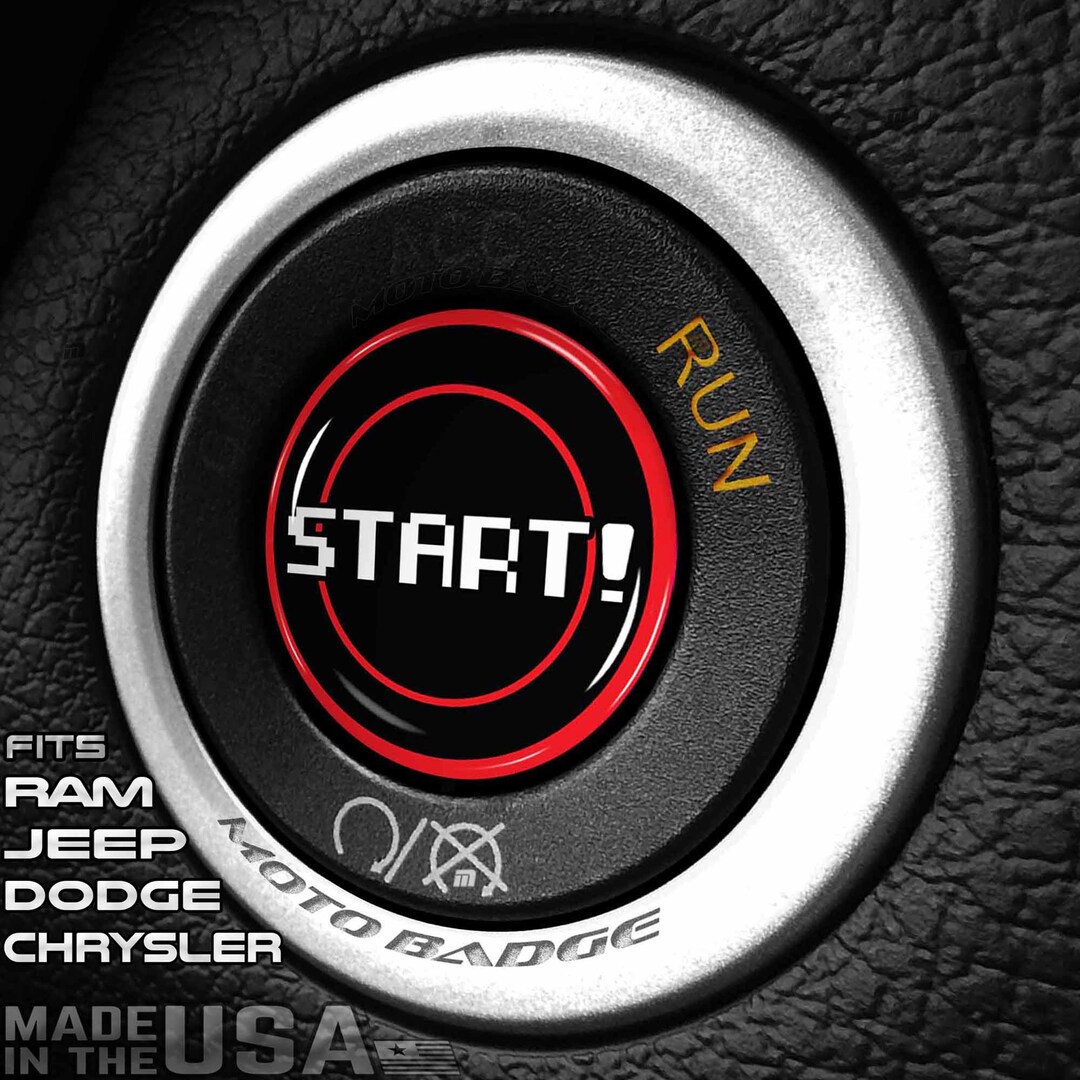 Press START Push Button Cover Fits Jeep Charger Challenger Hellcat RAM ...
