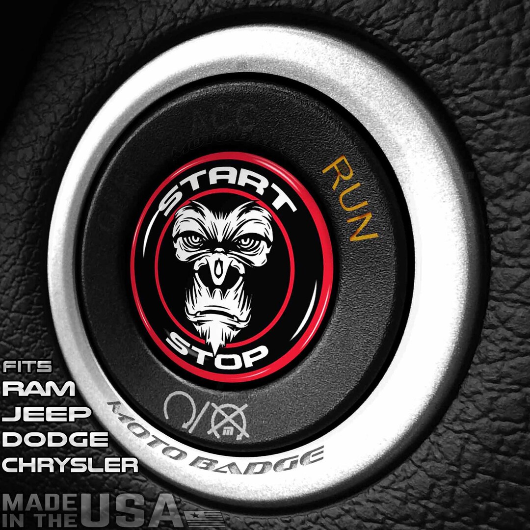 Gorilla Start Button for Jeep Hellcat RAM Harambe Ape Dodge Challenger ...
