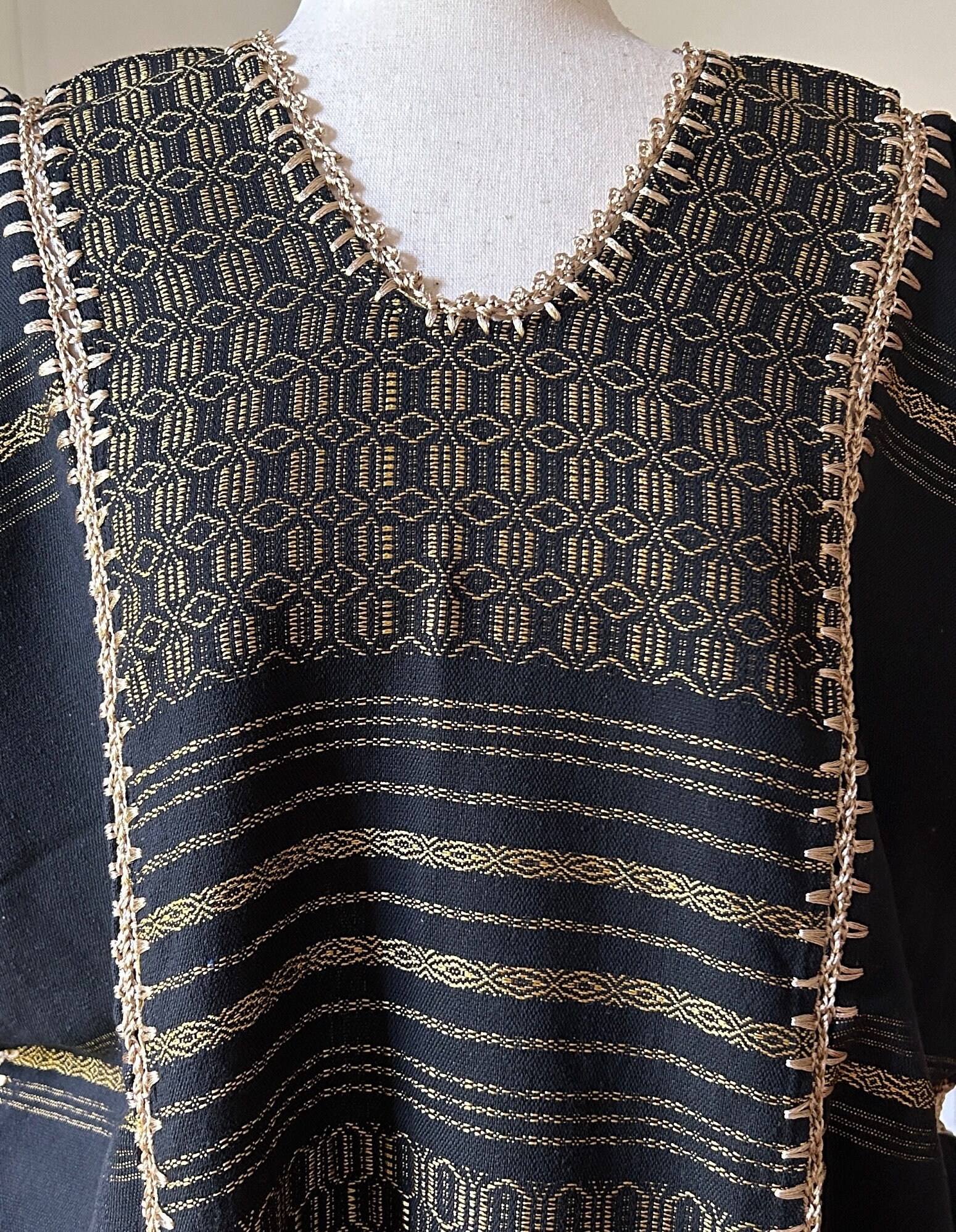 Hand Woven Mexican Huipil Dress. Oaxaca Huipil, Handmade Boho, Vintage ...