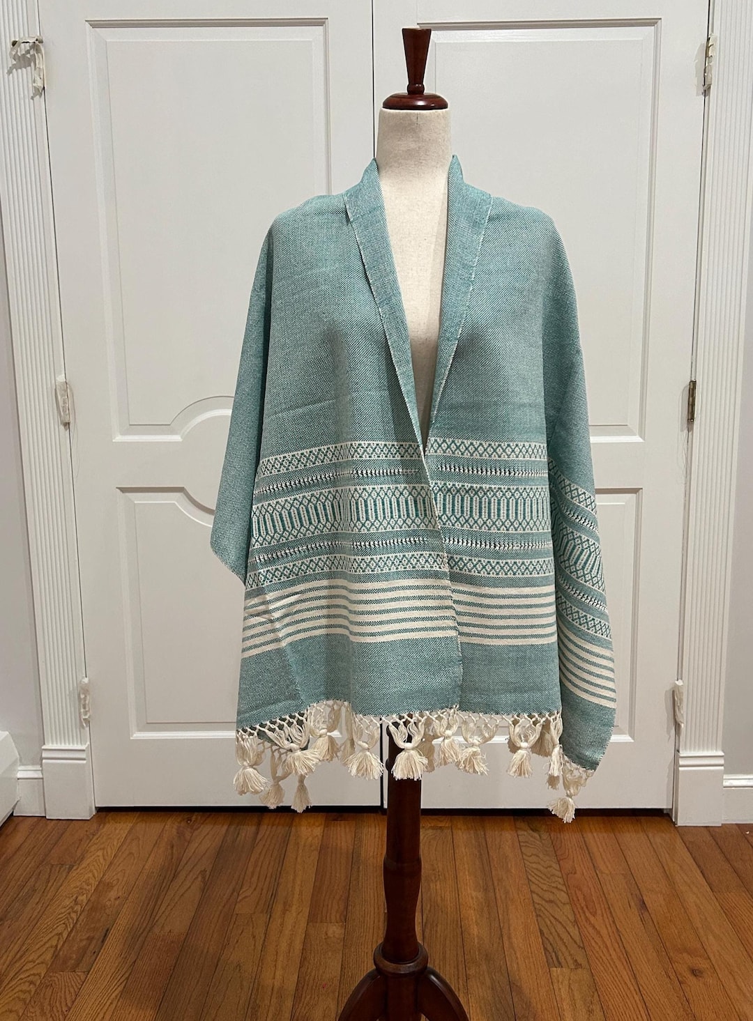 Traditional Mexican Rebozo From Oaxaca Mex. Mexican Shawl, Fringed Vest ...