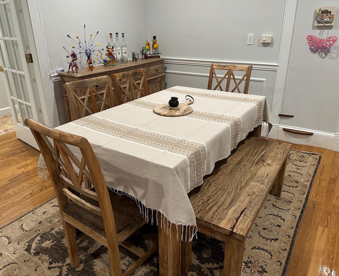 Tablecloth From Oaxaca Mexico Made With Handloom Fabric. - Etsy