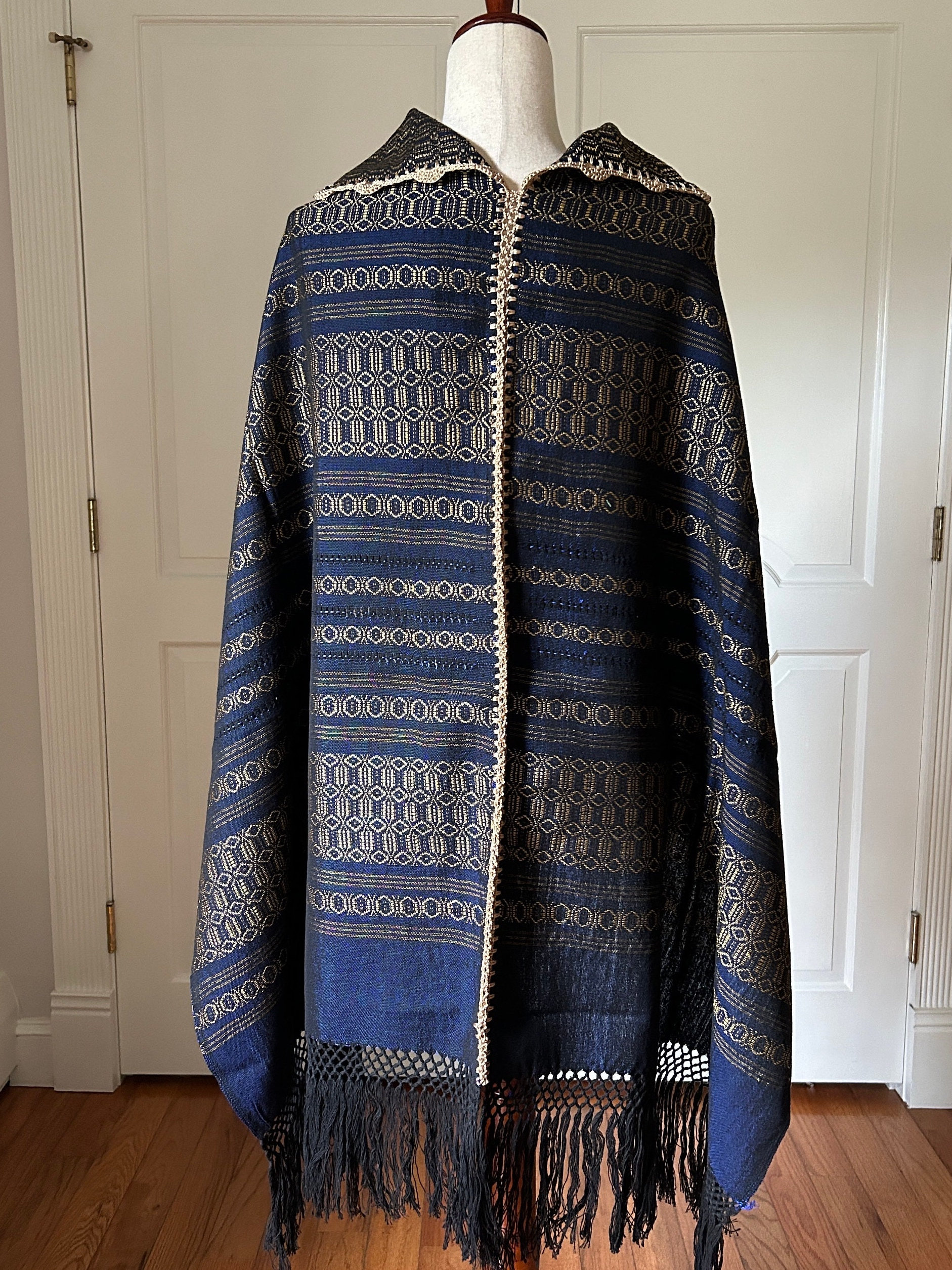 Traditional Mexican Rebozo From Oaxca Mex. Mexican Shawl,fringed Vest ...