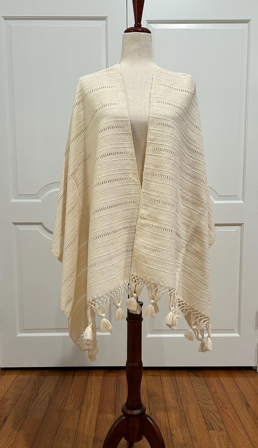 Traditional Mexican Rebozo From Oaxaca Mex. Mexican Shawl, Fringed Vest ...