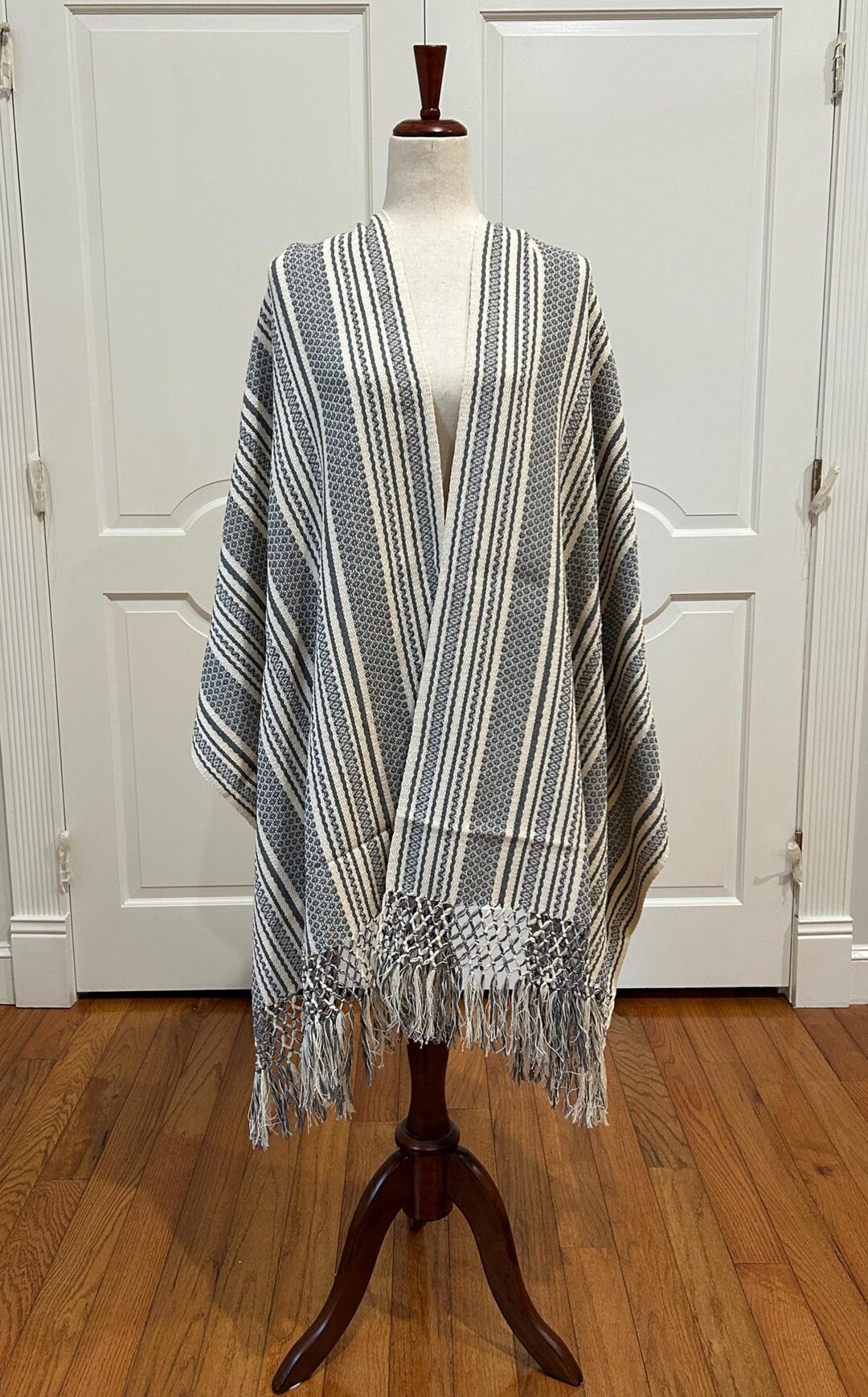 Traditional Mexican Rebozo From Oaxaca Mex. Mexican Shawl, Fringed Vest ...
