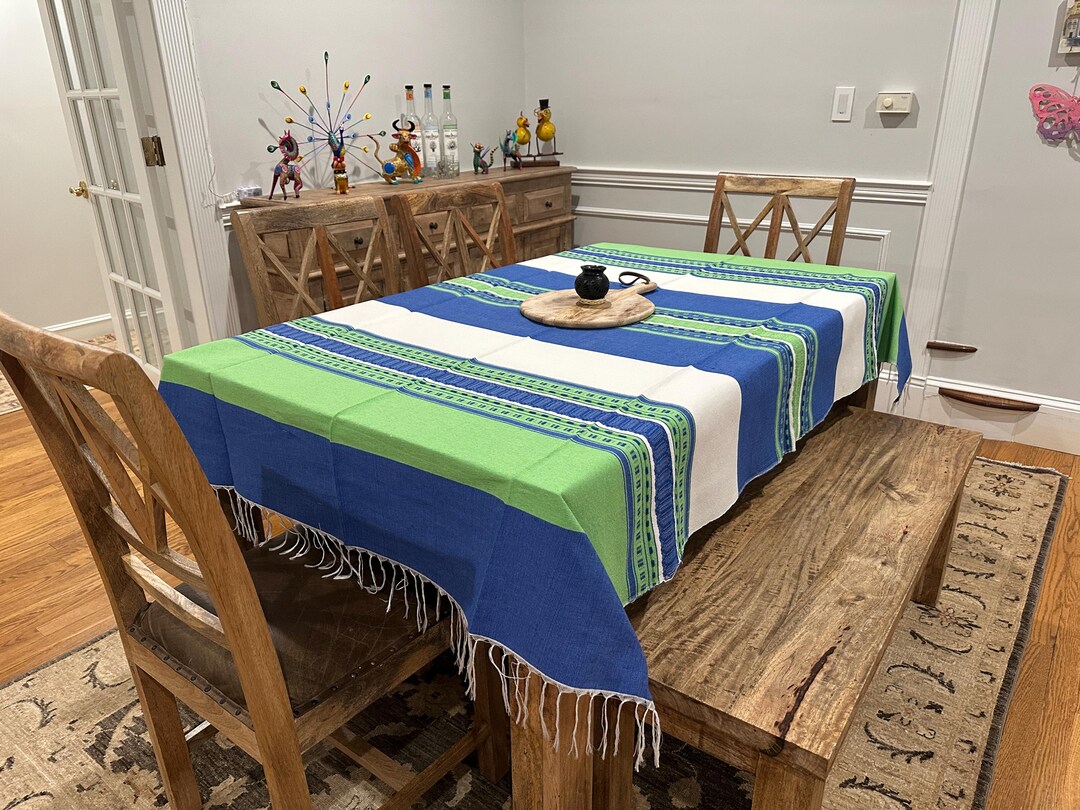 Tablecloth From Oaxaca Mexico Made With Handloom Fabric. - Etsy