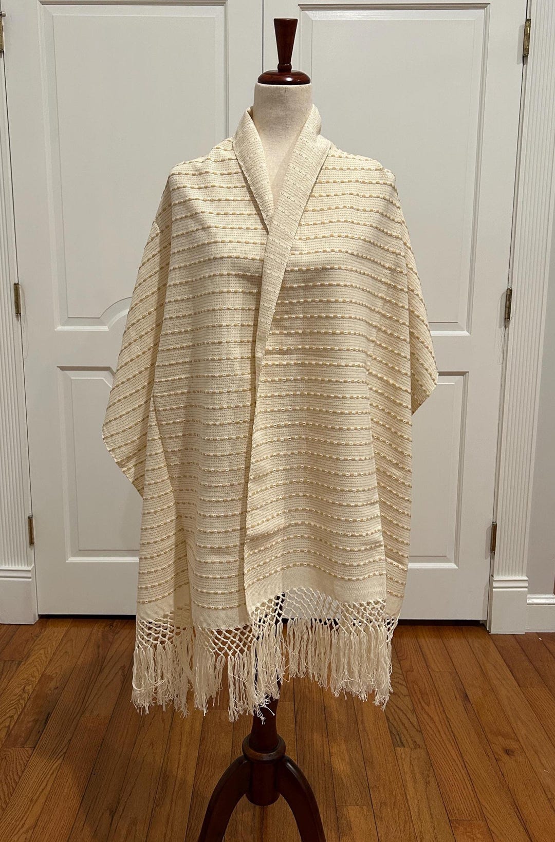 Traditional Mexican Rebozo From Oaxaca Mex. Mexican Shawl, Fringed Vest ...