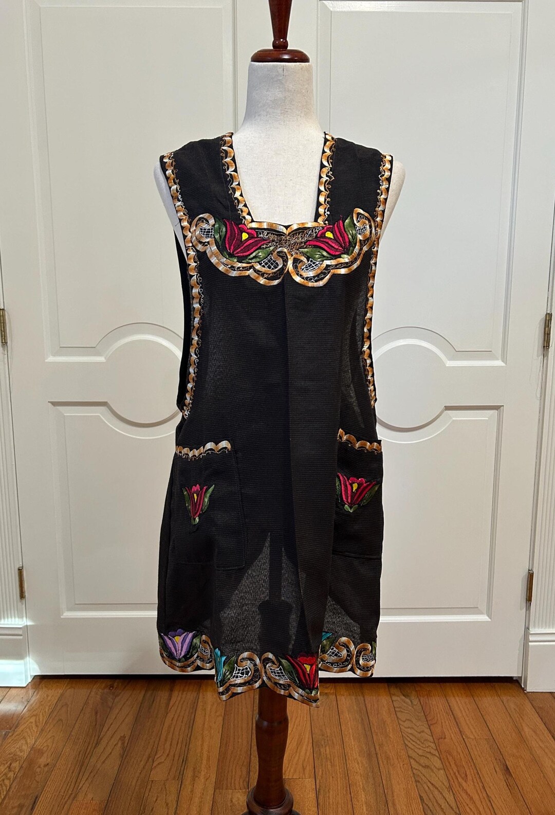 One of the Kind Traditional Oaxaca Apron for Woman. With Pockets and ...