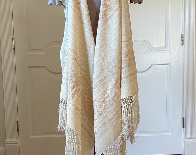 Traditional Mexican Rebozo From Oaxca Mex. Mexican Shawl,fringed Vest ...