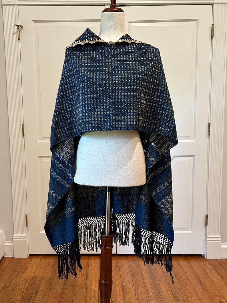 Traditional Mexican Rebozo From Oaxca Mex. Mexican Shawl,fringed Vest ...