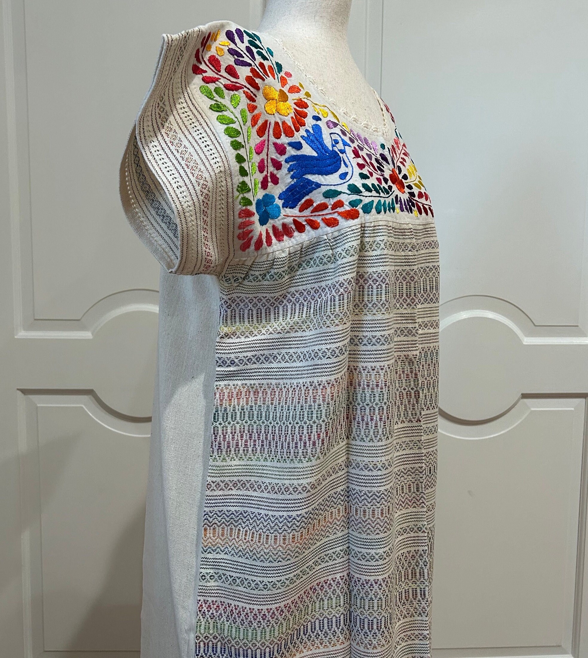 Paloma Embroidered Mexican Dress is Made in Oaxaca Mex. Hand Loom ...