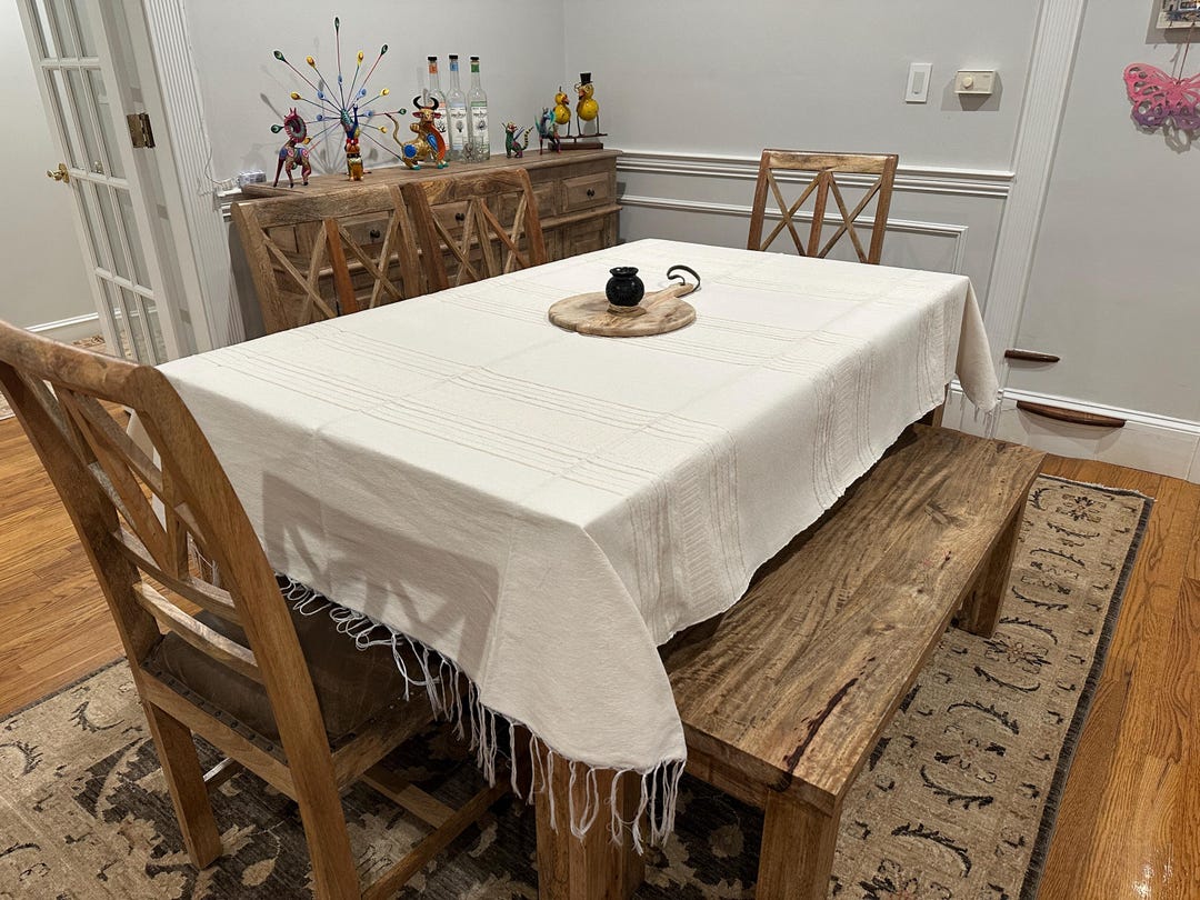 Tablecloth From Oaxaca Mexico Made With Handloom Fabric. - Etsy
