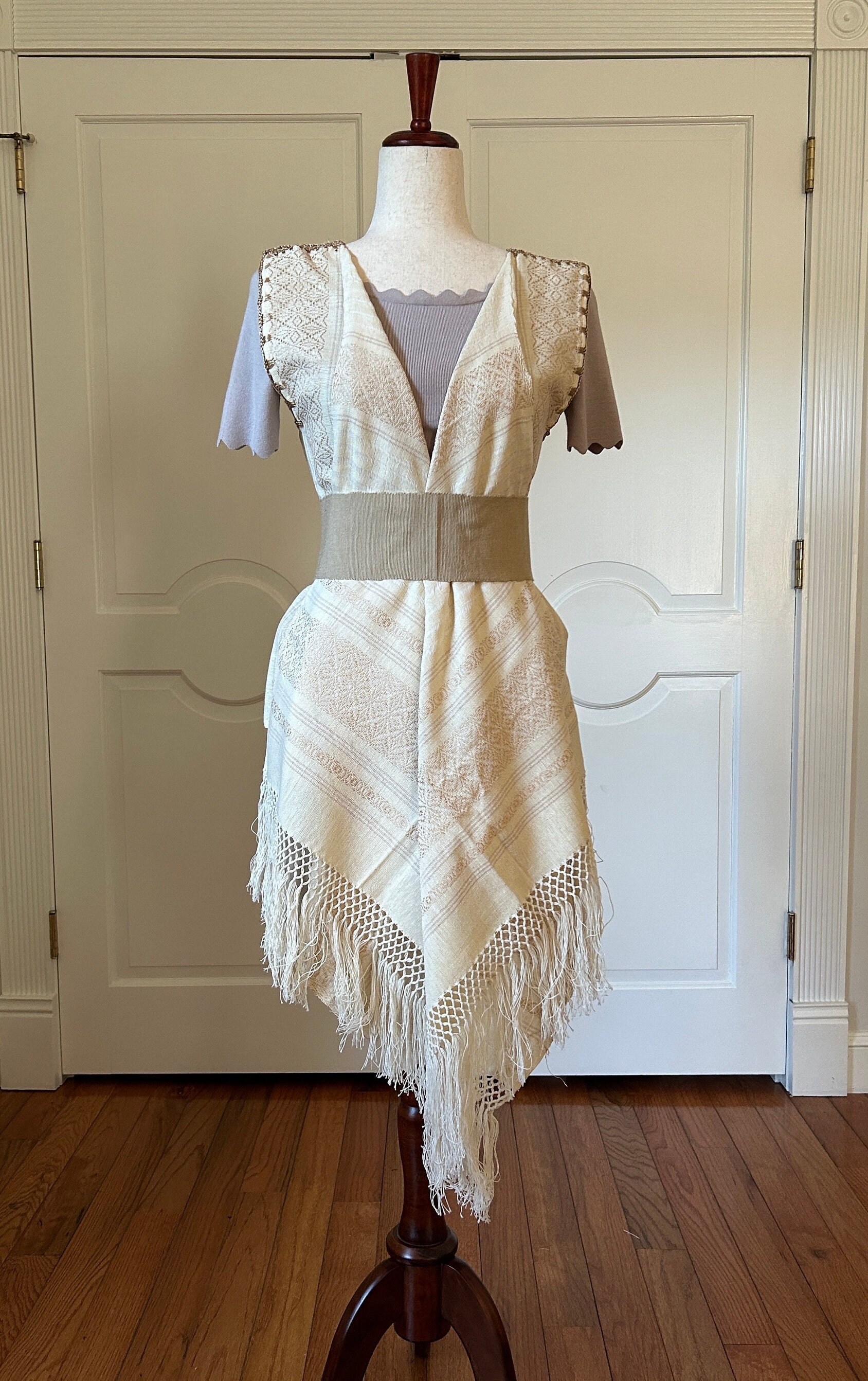 Traditional Mexican Rebozo From Oaxca Mex. Mexican Shawl,fringed Vest ...