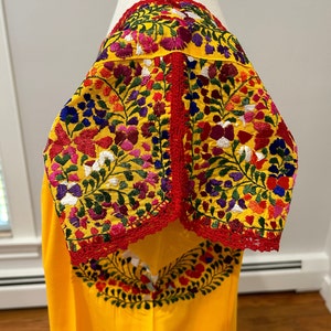 San Antonino Maxi Dress, Oaxaca Mexican Dress. Hand Embroidered ...