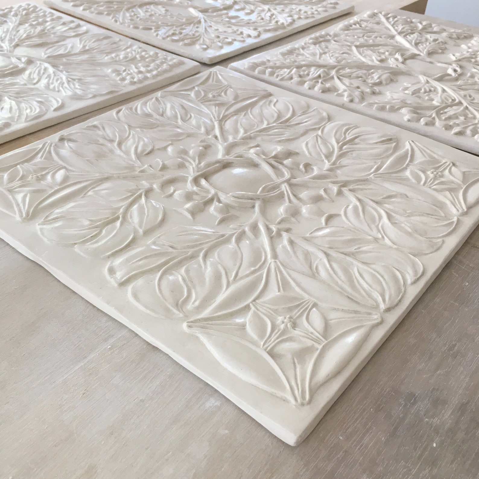 Beautiful Architectural Plaster Wall Panels Set of 4 Bas | Etsy