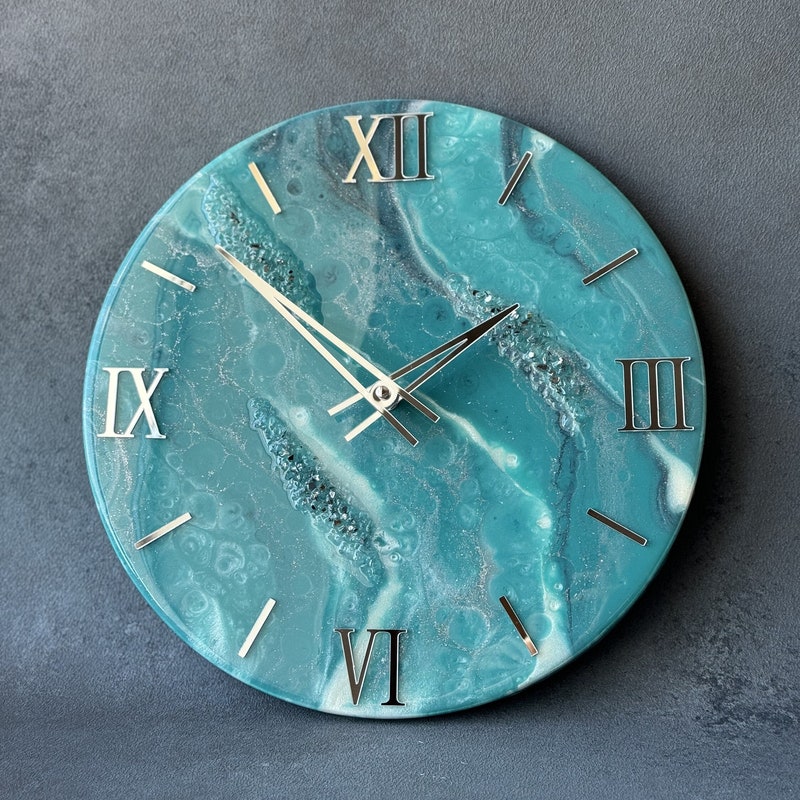 Marble Clock - Etsy