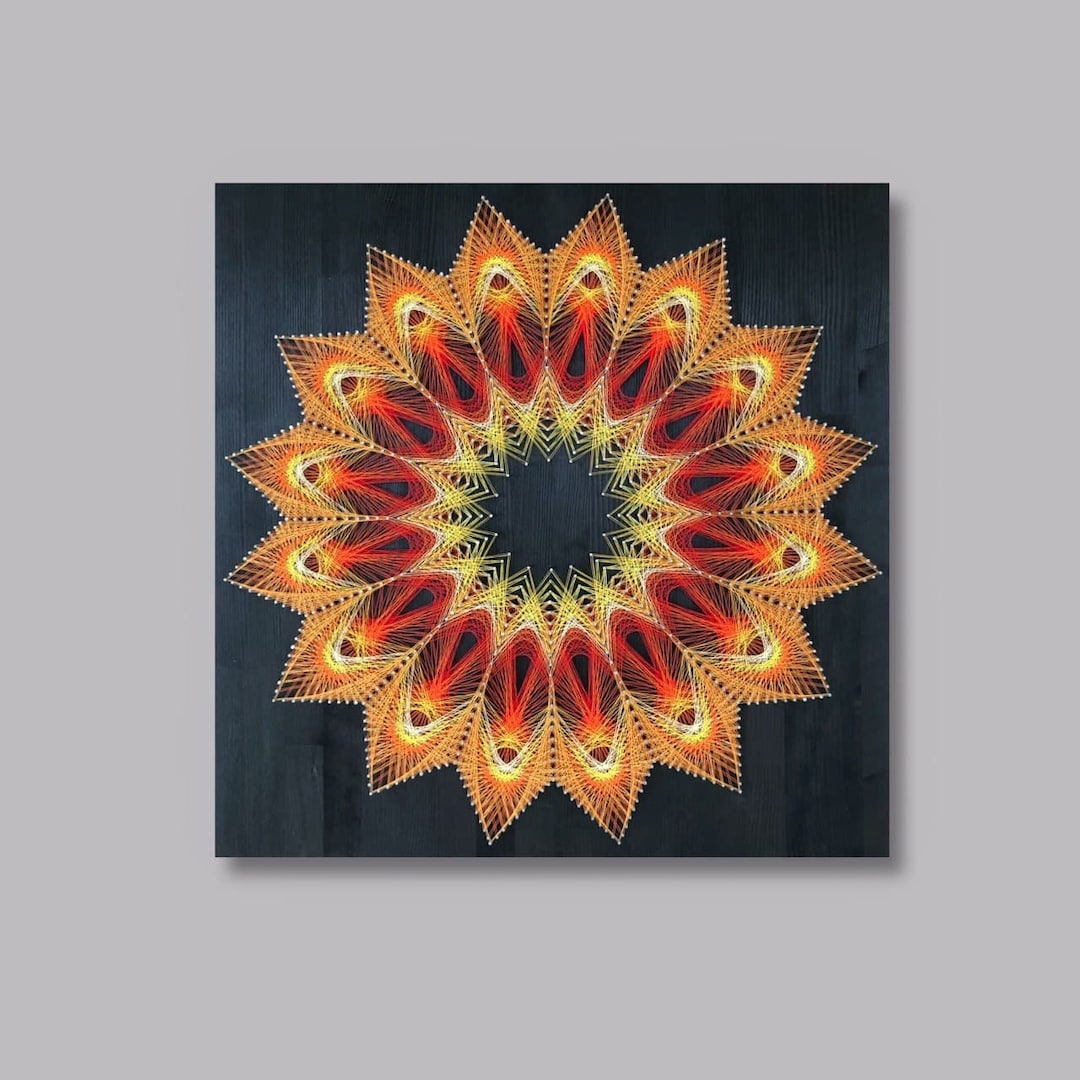 Mandala Wall Art, Sun Mandala, Living Room Mandala Wall Art, Mandala ...