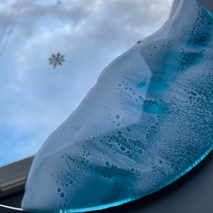 Light Blue Wave Mirror, Resin Ocean Mirror, Nautical Mirror, Resin ...