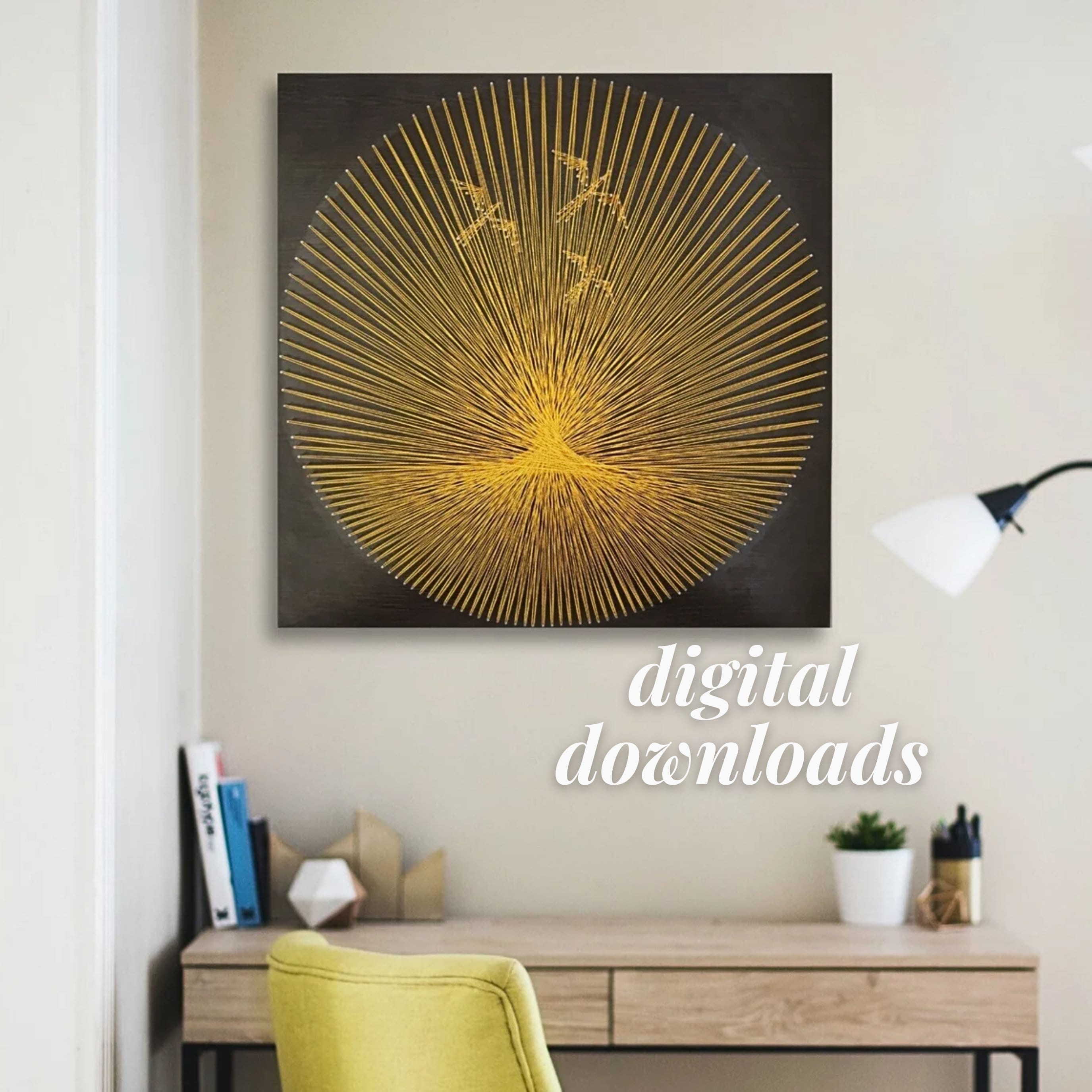 Digital DIY Wild Bird String Art, 3D Art Tutorial, String Art Patterns ...
