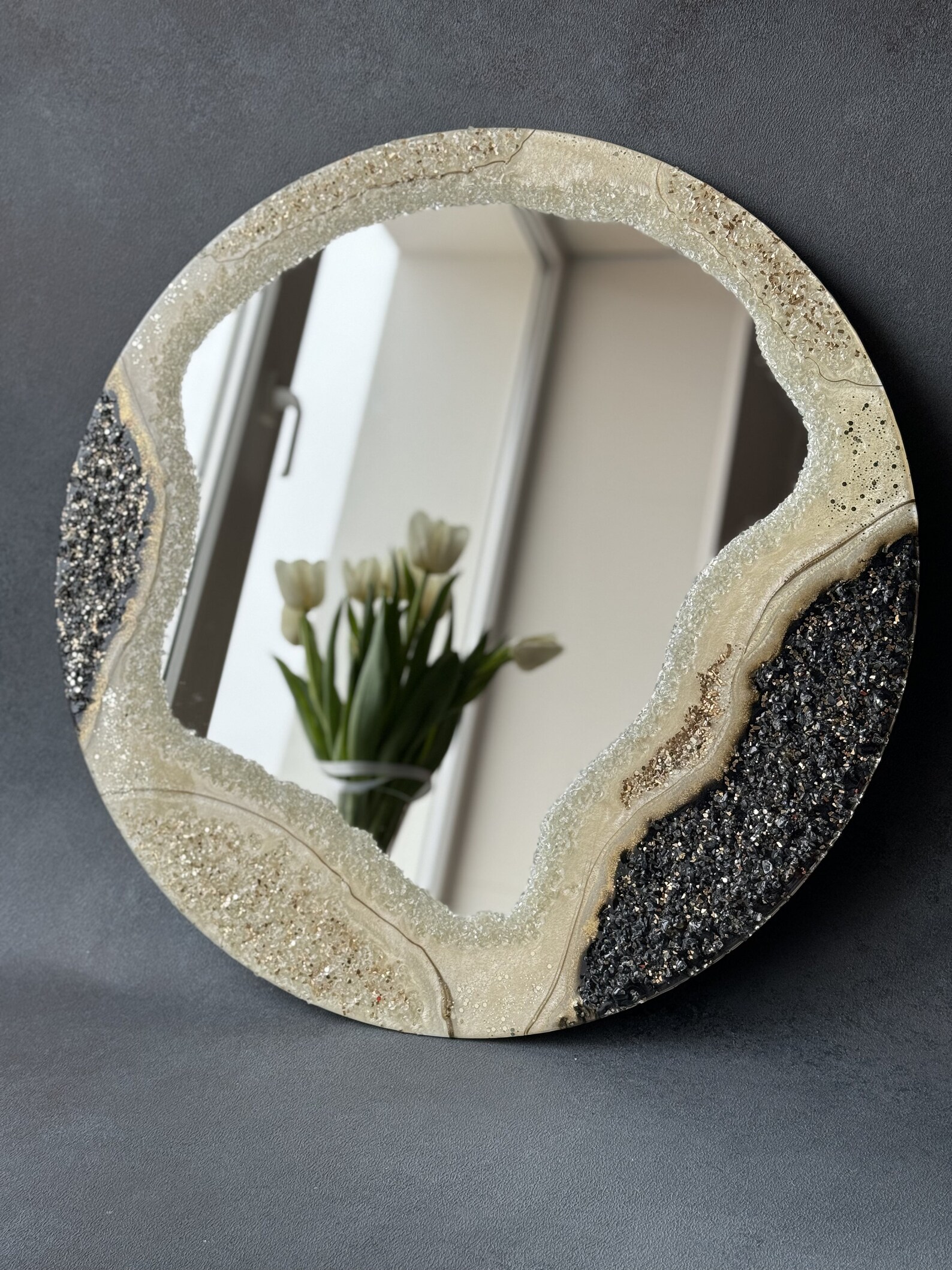 Entryway Golden Mirror, Art Deco Bathroom Mirror, Mirror Wall Decor ...