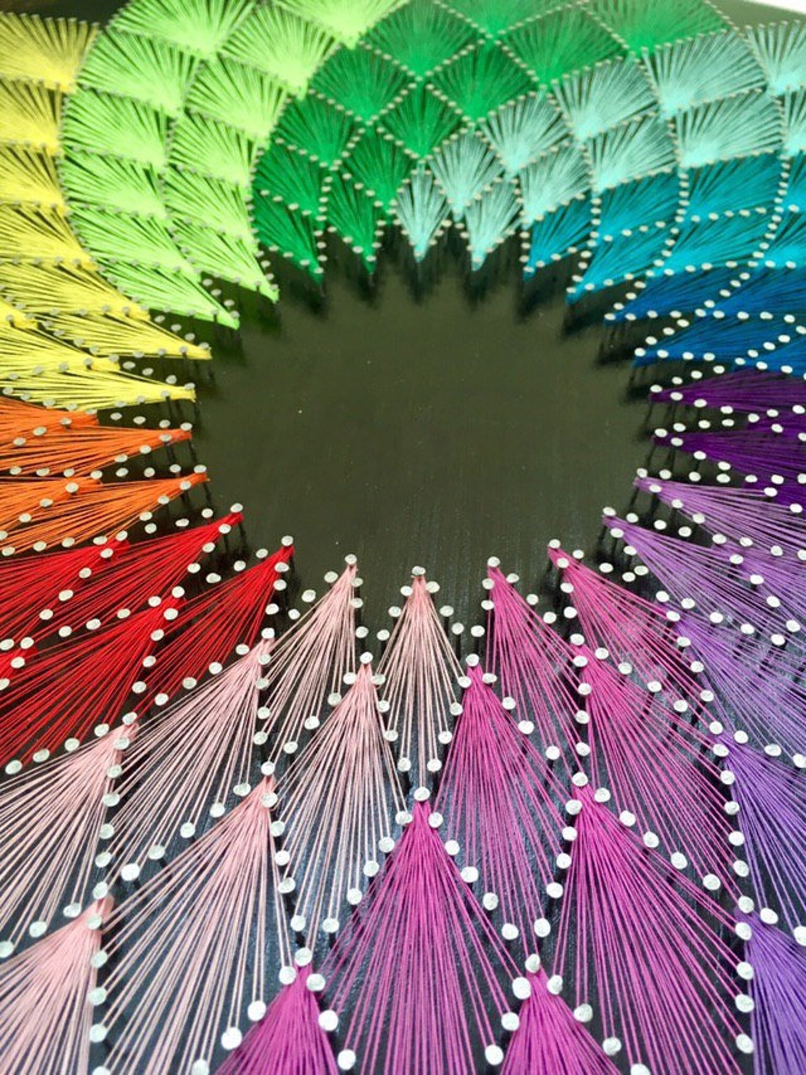 Digital Colorfull Mandala String Art Pattern, Art Therapy, Digital ...