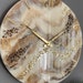 IN STOCK, Gold Beige Wall Clock, Epoxy Wall Clock, Boho Clock, Pastel ...