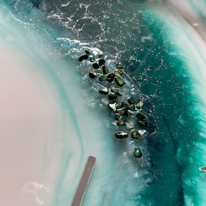 Emerald Green Clock, Epoxy Resin Decor, Luxury Clock, Unique Wall Clock ...