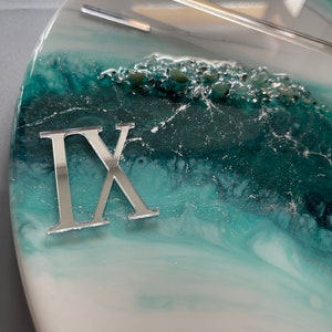 Emerald Green Clock, Epoxy Resin Decor, Luxury Clock, Unique Wall Clock ...