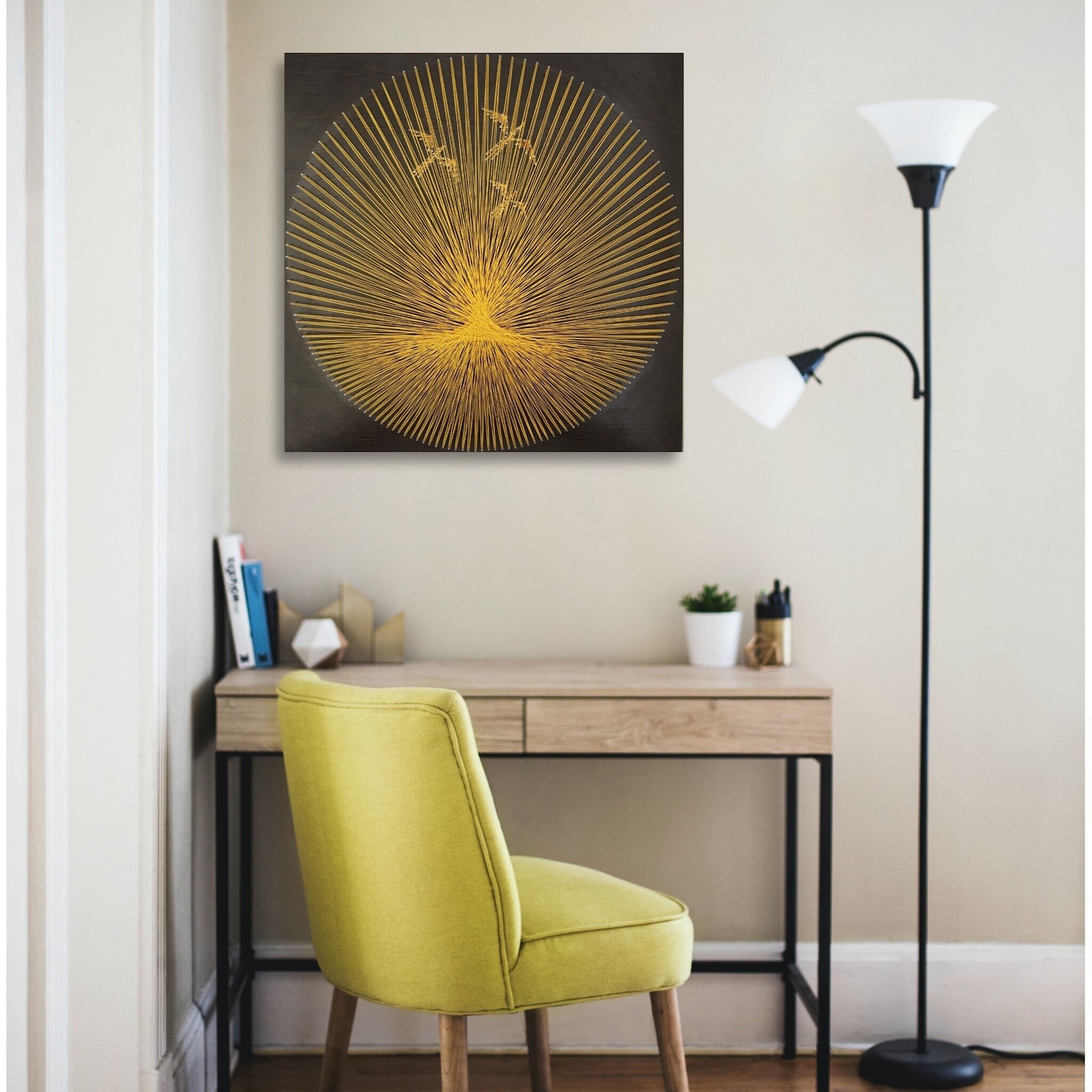 Digital DIY Wild Bird String Art, 3D Art Tutorial, String Art Patterns Tutorial, Sun Set String ...