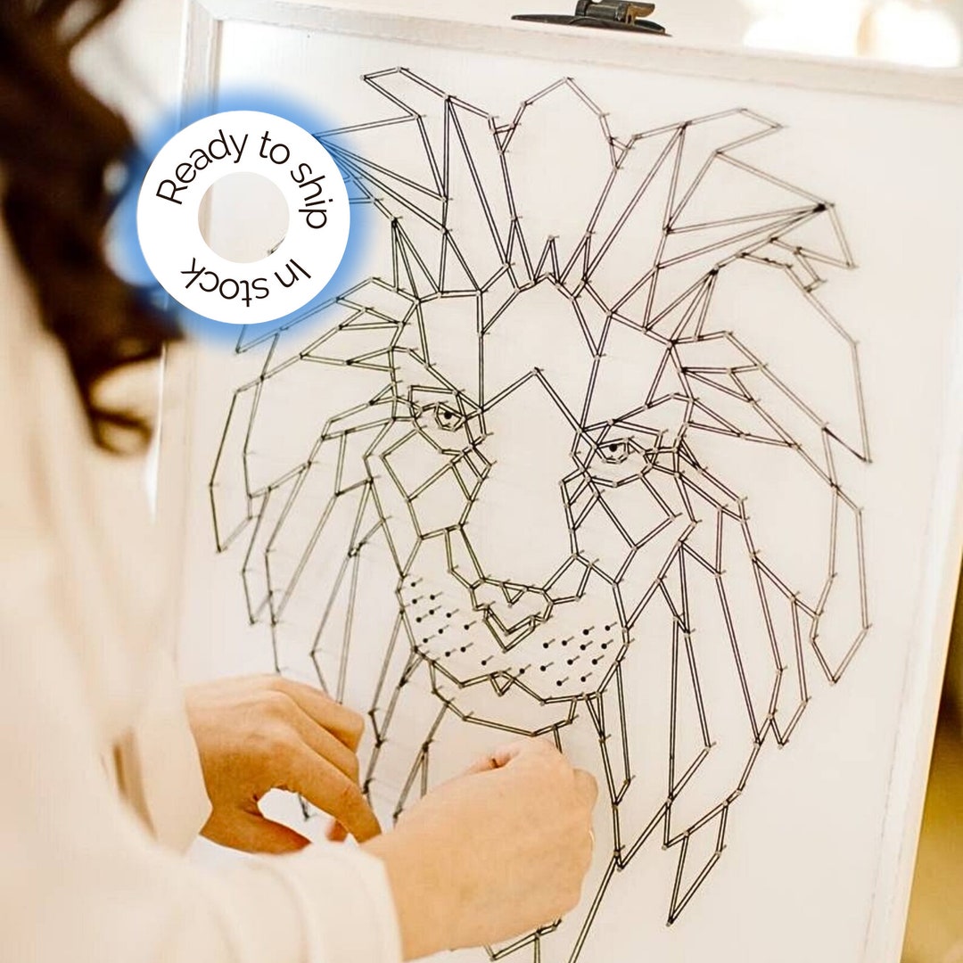 IN STOCK. String Art Lionwall Art Lion Head Lion Wall Decor - Etsy