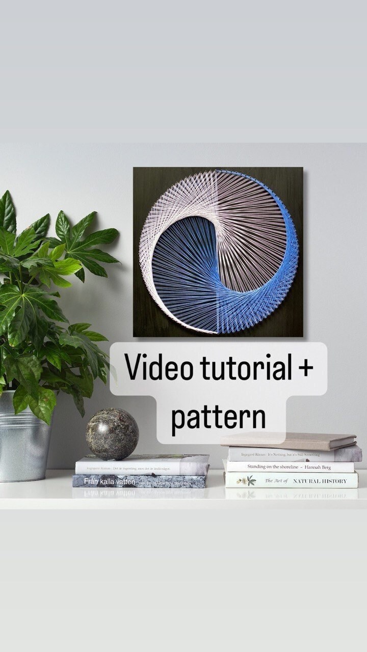 Downloadable DIY Yin Yang String Art, String Pattern, Do It Your Self String Art, Tutorial Yin ...