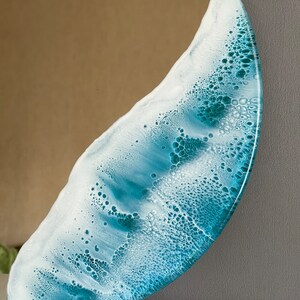 Light Blue Wave Mirror, Resin Ocean Mirror, Nautical Mirror, Resin ...