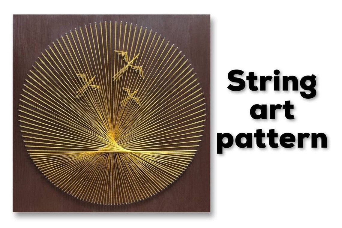 Digital DIY Wild Bird String Art, 3D Art Tutorial, String Art Patterns ...