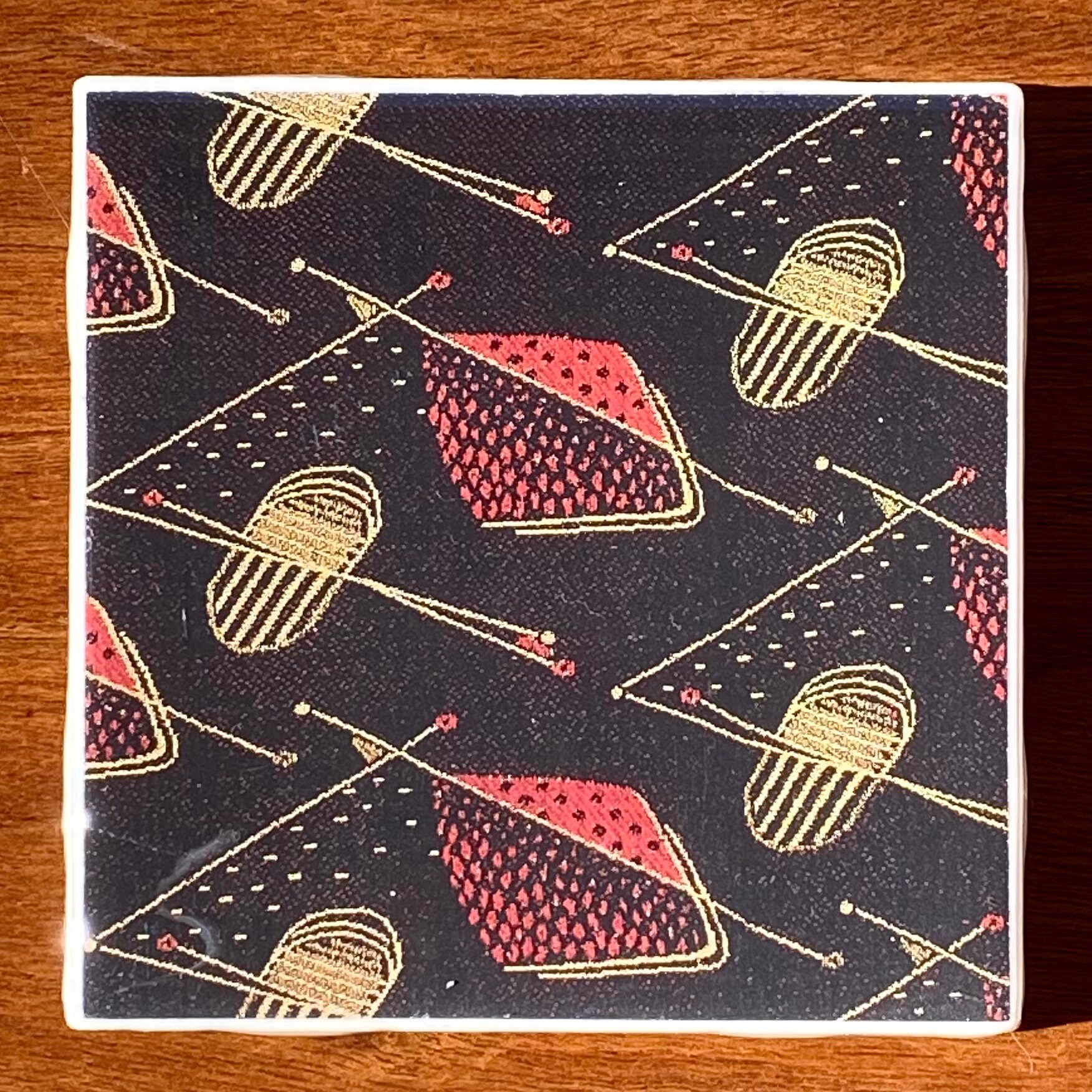 Handmade Set of 4 Ceramic Drink Coasters With A Midcentury Modern ...