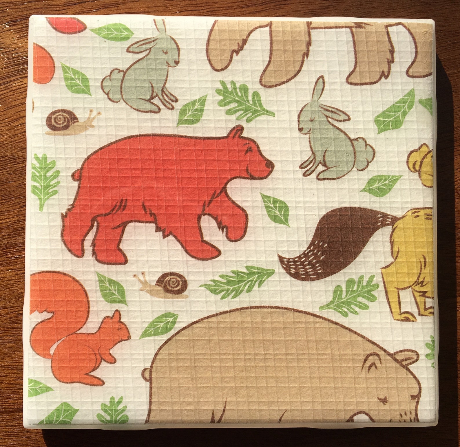 Handmade Set of 4 Ceramic Drink Coasters With Woodland Animals and ...