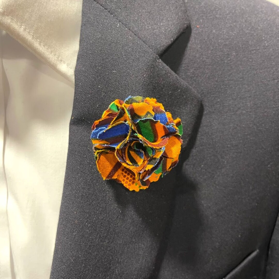 Men's Ankara Lapel Pin, Men's African Lapel Pin, Black History Month ...