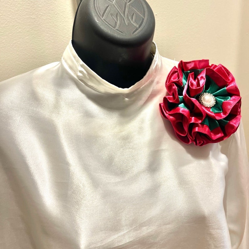 Five Inch Hot Pink and Green Corsage, Alpha Kappa Alpha, AKA, Brooch ...