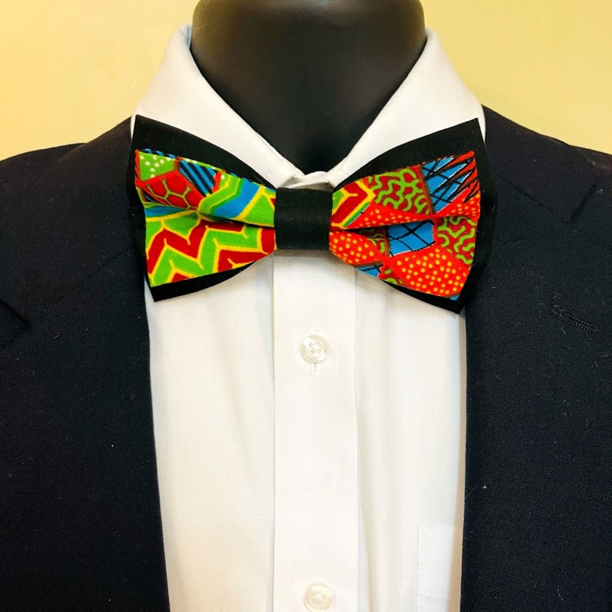 Men's Pretied Adjustable African Print Bow Tie, Men's African Cloth Bow ...