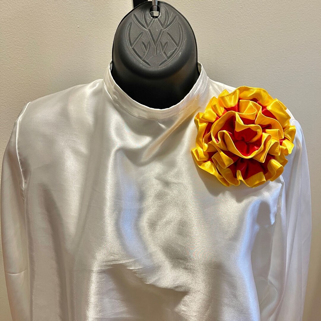 Red and Gold Satin Sunflower Corsage, 5 Inch, NSPDK, Phi Delta Kappa ...